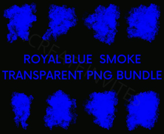Royal Blue Smoke Cloud Overlay Bundle Transparent Background - Etsy