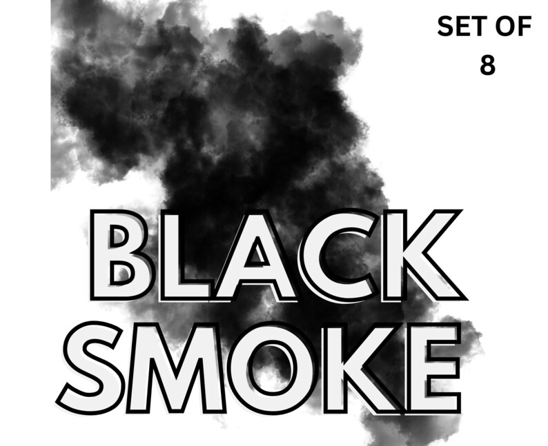 Black Smoke Png Photoshop Overlay Sublimation File Transparent ...