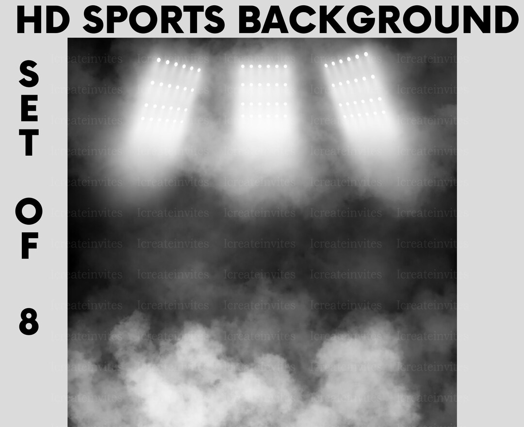Sports Stadium With Lighting Photo Background Smokey Sport Backdrops ...