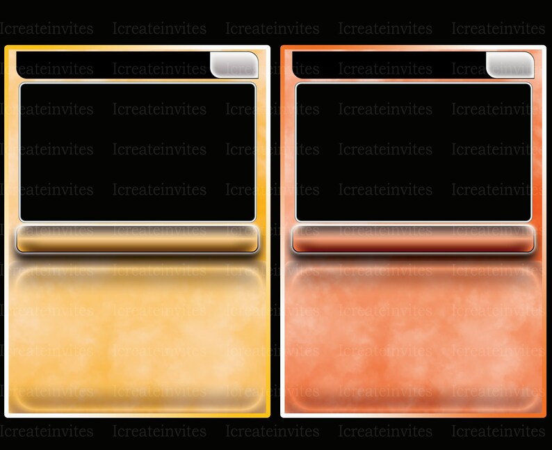 Blank Trading Card Template Transparent Background Png File Set of 13 ...