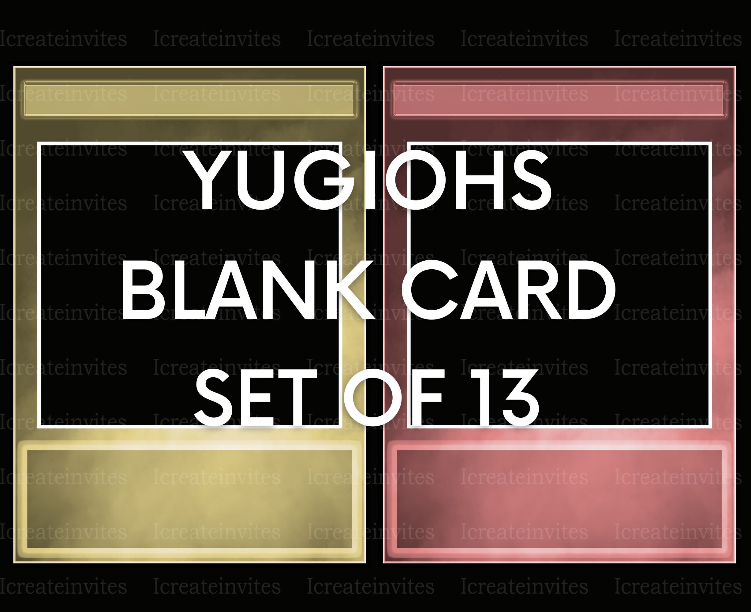 Blank Mtg Card YUGIOHS Cards PNG File Set of 13 - Etsy