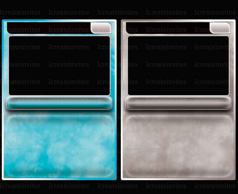 Blank Trading Card Template Transparent Background Png File Set of 13 ...