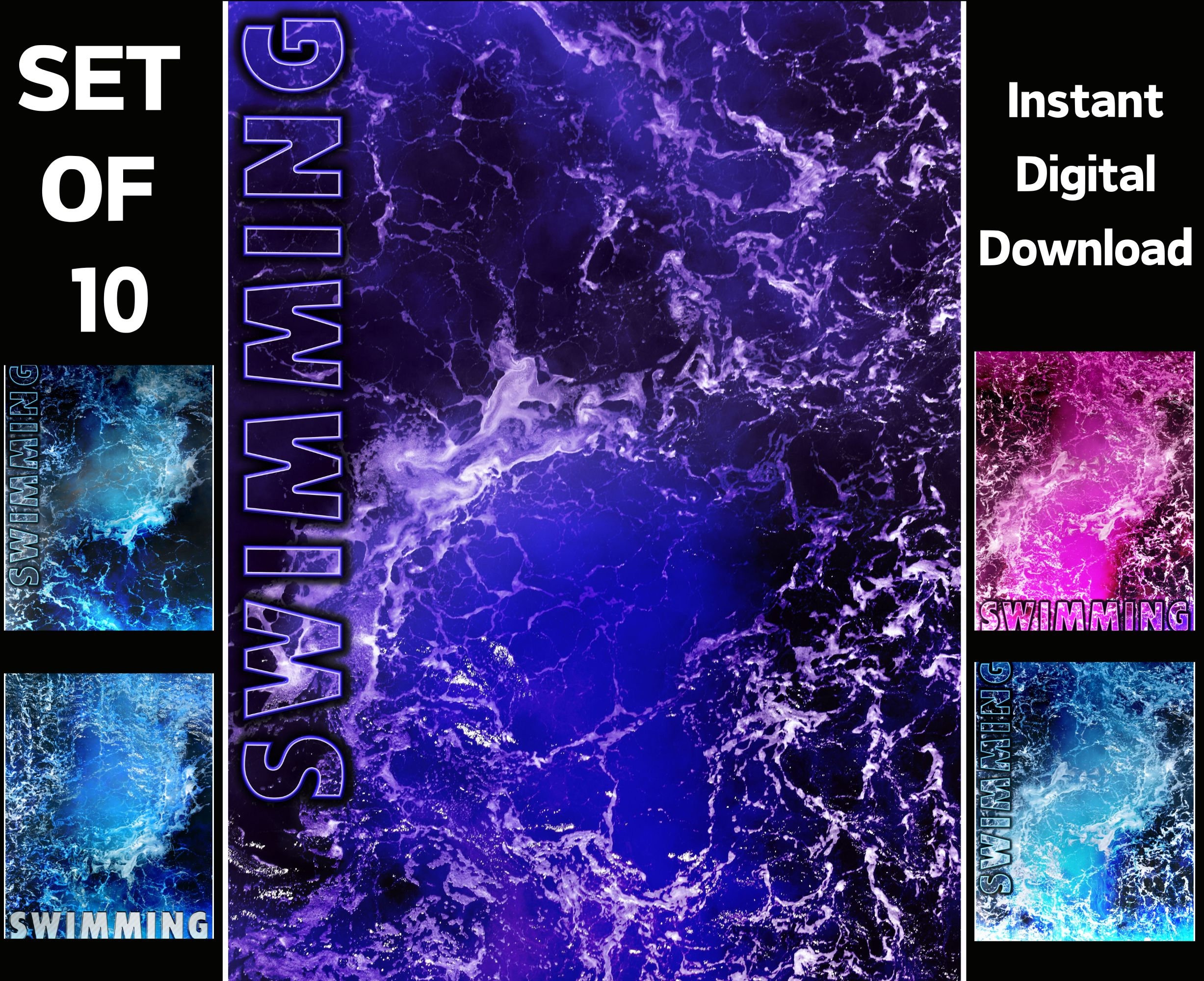 Swimming Poster Background Athlete Sports Backdrop HD Sport 18 X 24 ...