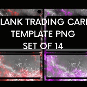 Blank Trading Card Template Transparent Background Png File Set of 13 ...