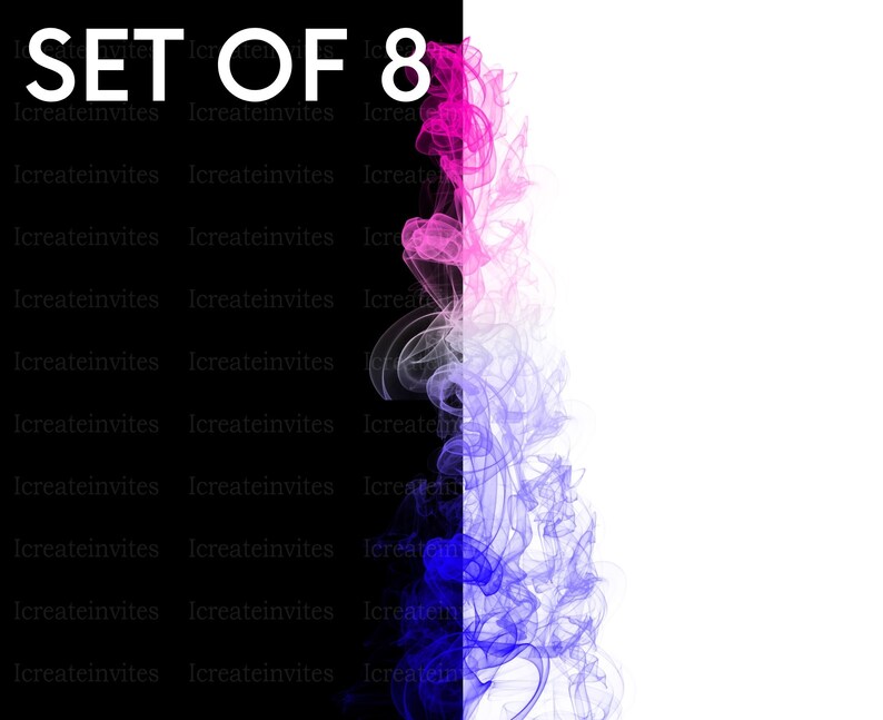 Floating Smoke Png Dual Color Gender Reveal Sublimation Smoke ...