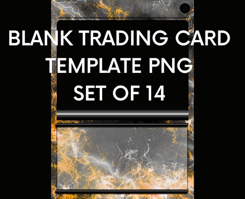 Blank Trading Card Template Transparent Background Png File Set of 13 ...