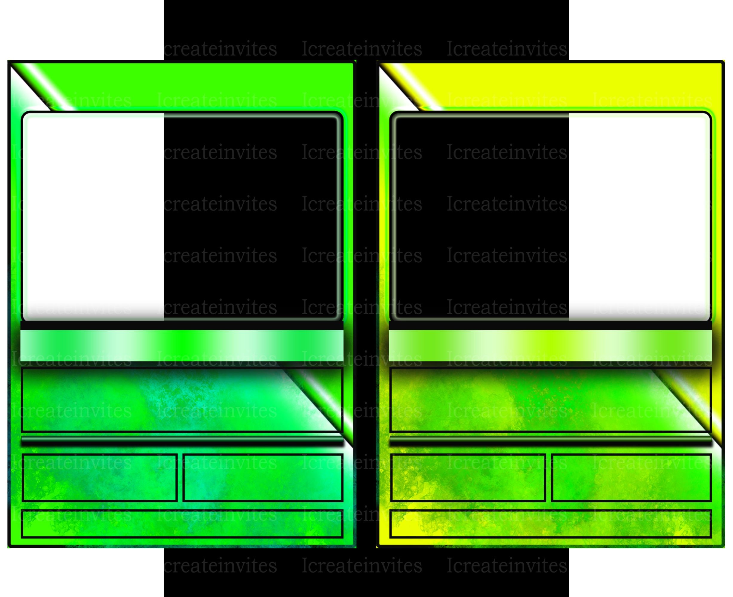 Editable Trading Card Template Transparent Background Png File Set of ...