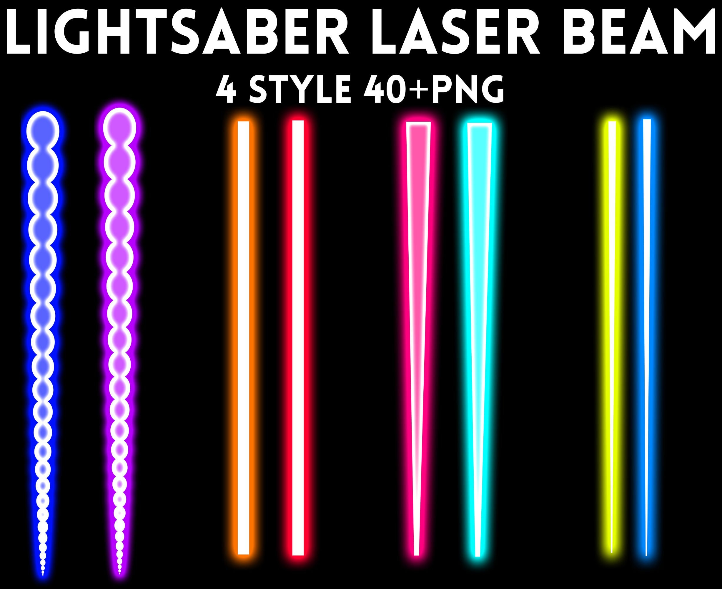 Lightsaber Laser Beam Overlays PNG in 4 Different Style 40 Plus ...
