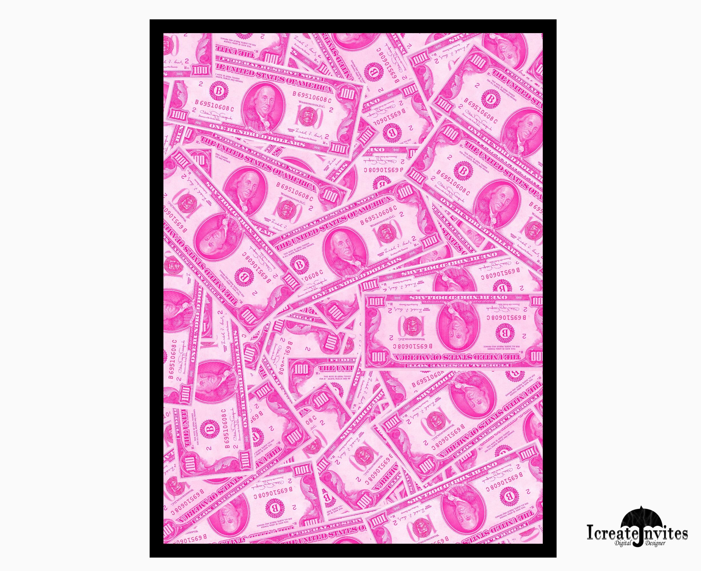 Dollar Seamless Background Pink Color Instant Download - Etsy