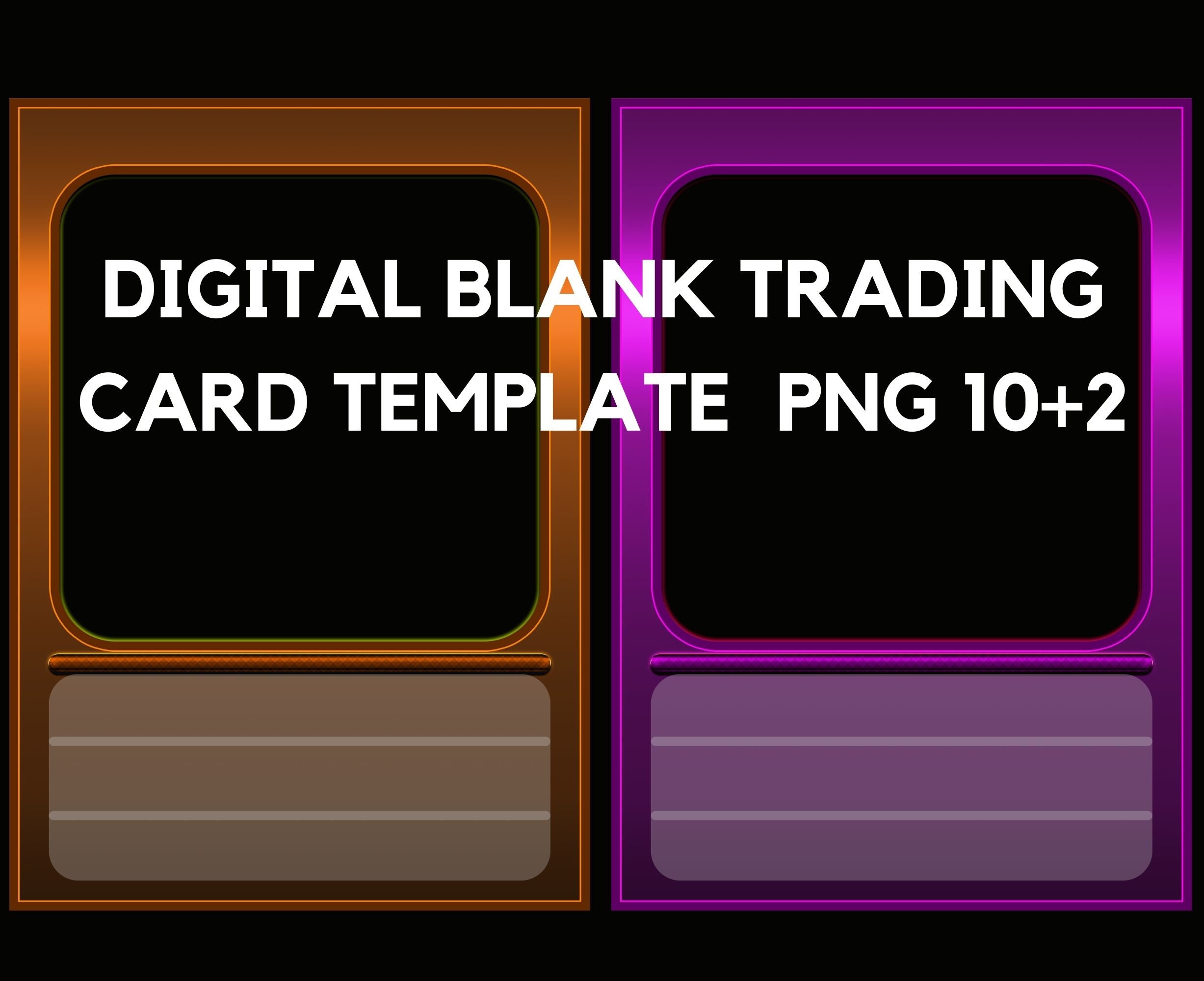 Blank Trading Card Template Instant Digital Download Png File With ...