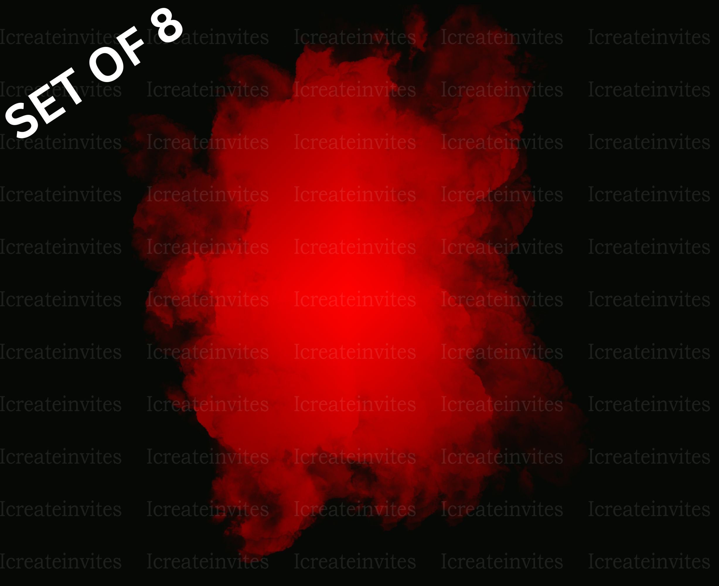 Red Smoke Overlay for Photography and Print on Demand Transparent ...