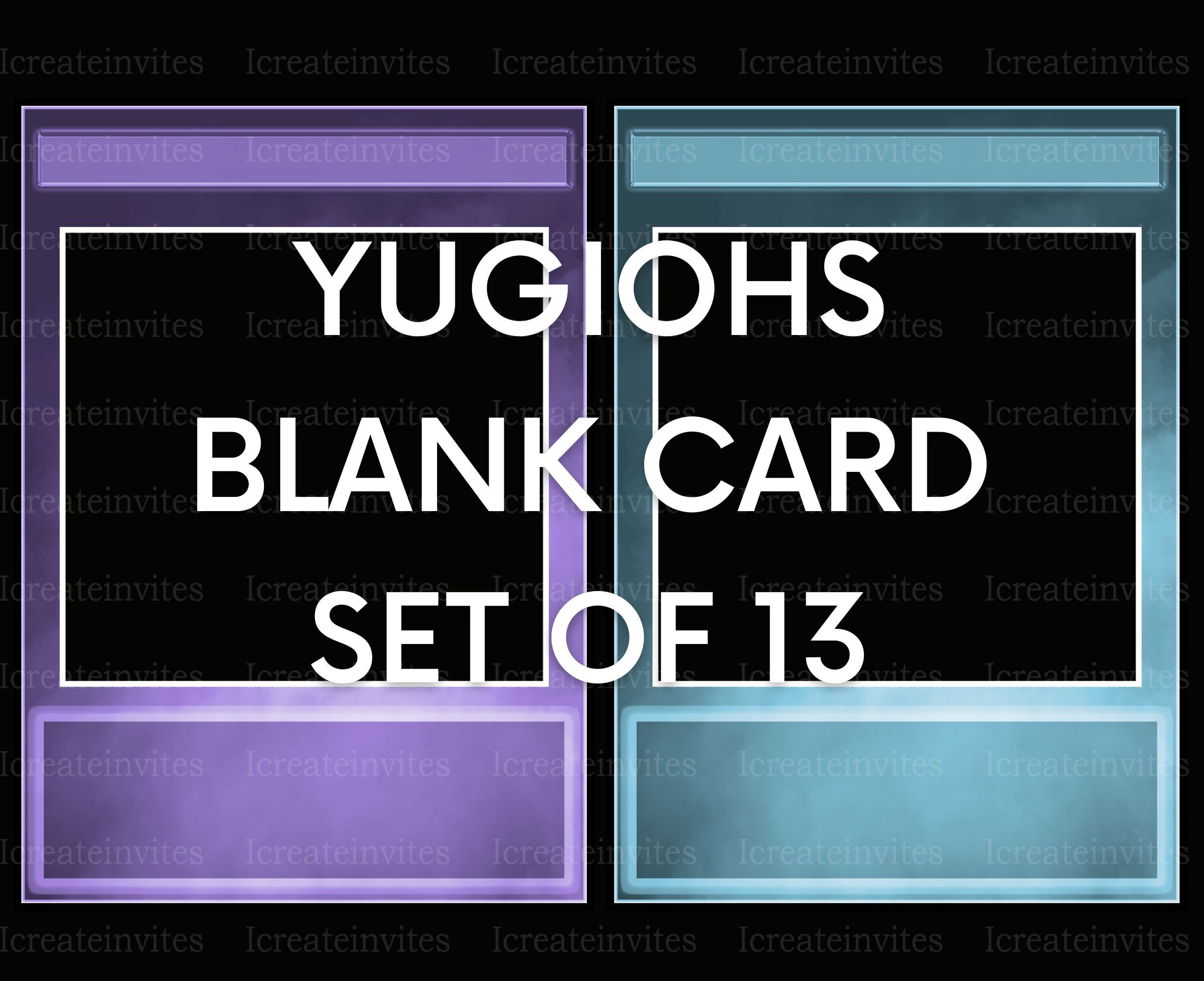 Blank Mtg Card YUGIOHS Cards PNG File Set of 13 - Etsy