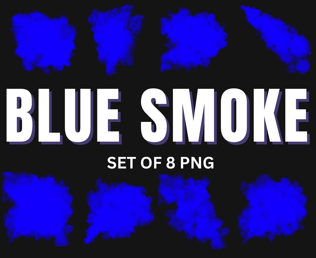 Royal Blue Smoke Png Photoshop Overlay Sublimation File Transparent ...