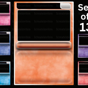 Blank Trading Card Template Transparent Background Png File Set of 13 ...
