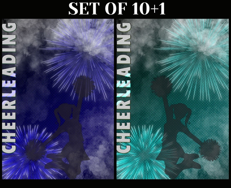 Cheerleader Background: Sports Poster Photo Backdrop (digital Download ...