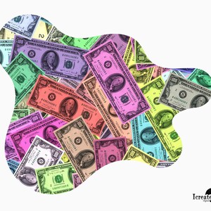 Multicolor Dollar Bill Money Digital Paper Jpeg - Etsy