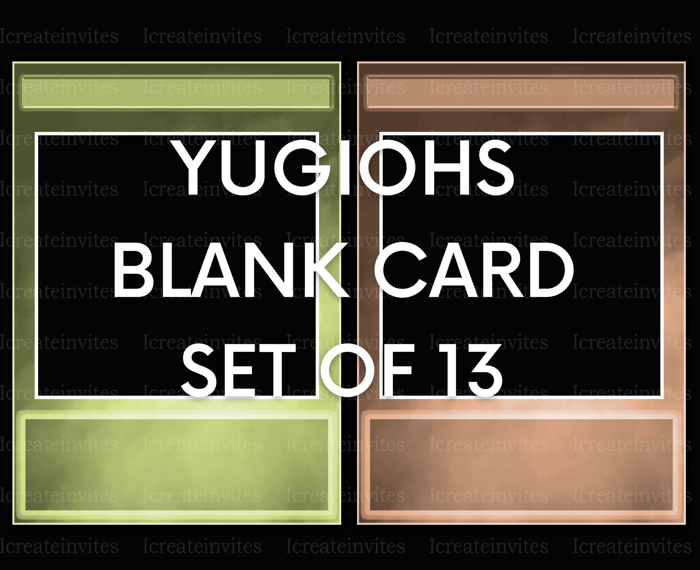Blank Mtg Card YUGIOHS Cards PNG File Set of 13 - Etsy