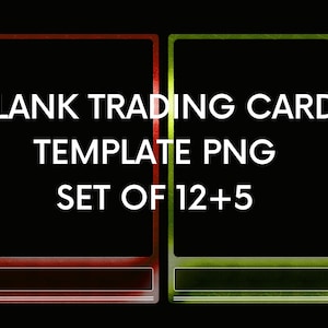 Blank Trading Card Template Png Transparent Background Set of 12+5 Set ...