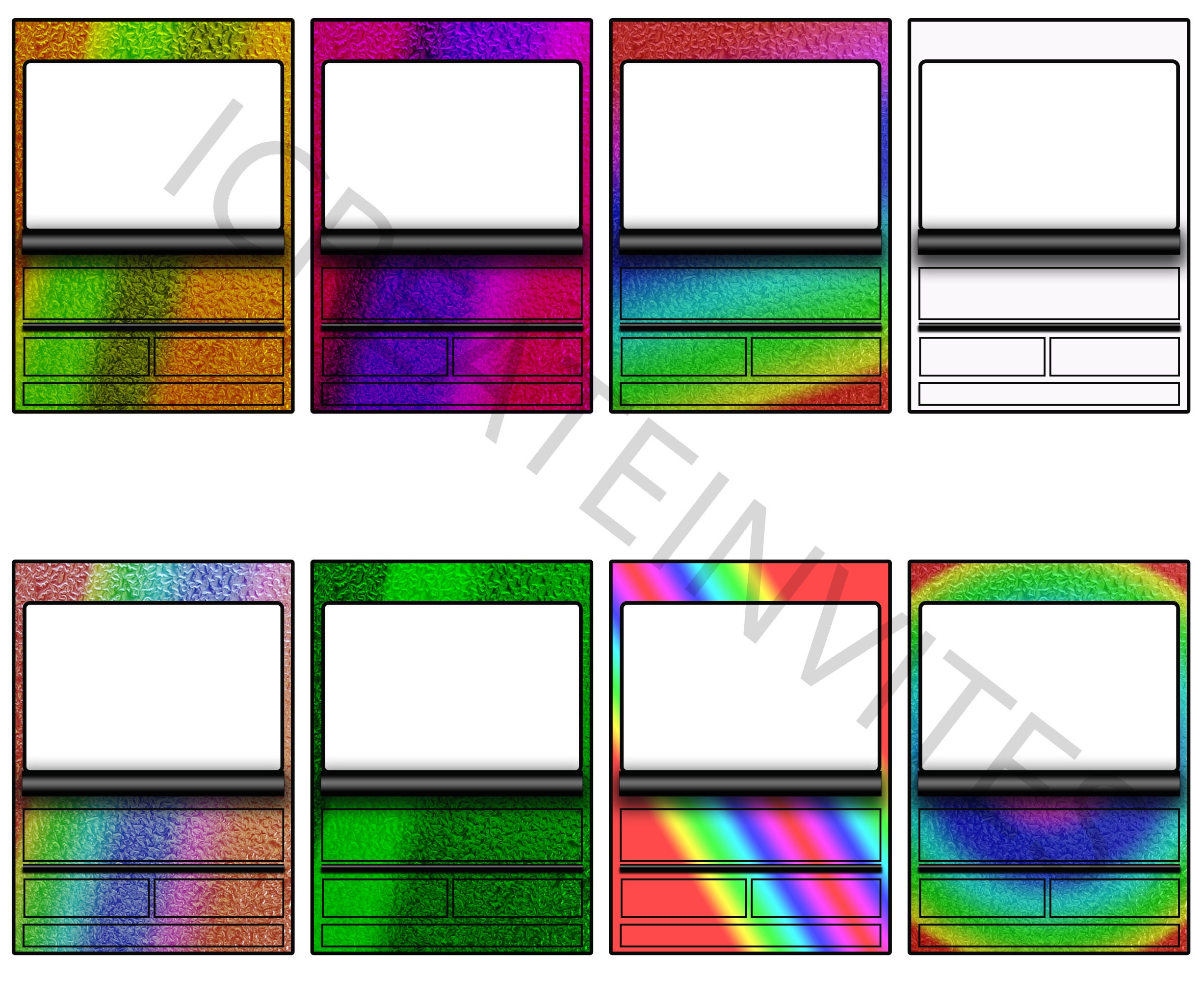 Blank Trading Card Template Empty Mtg Proxy Cards Transparent ...