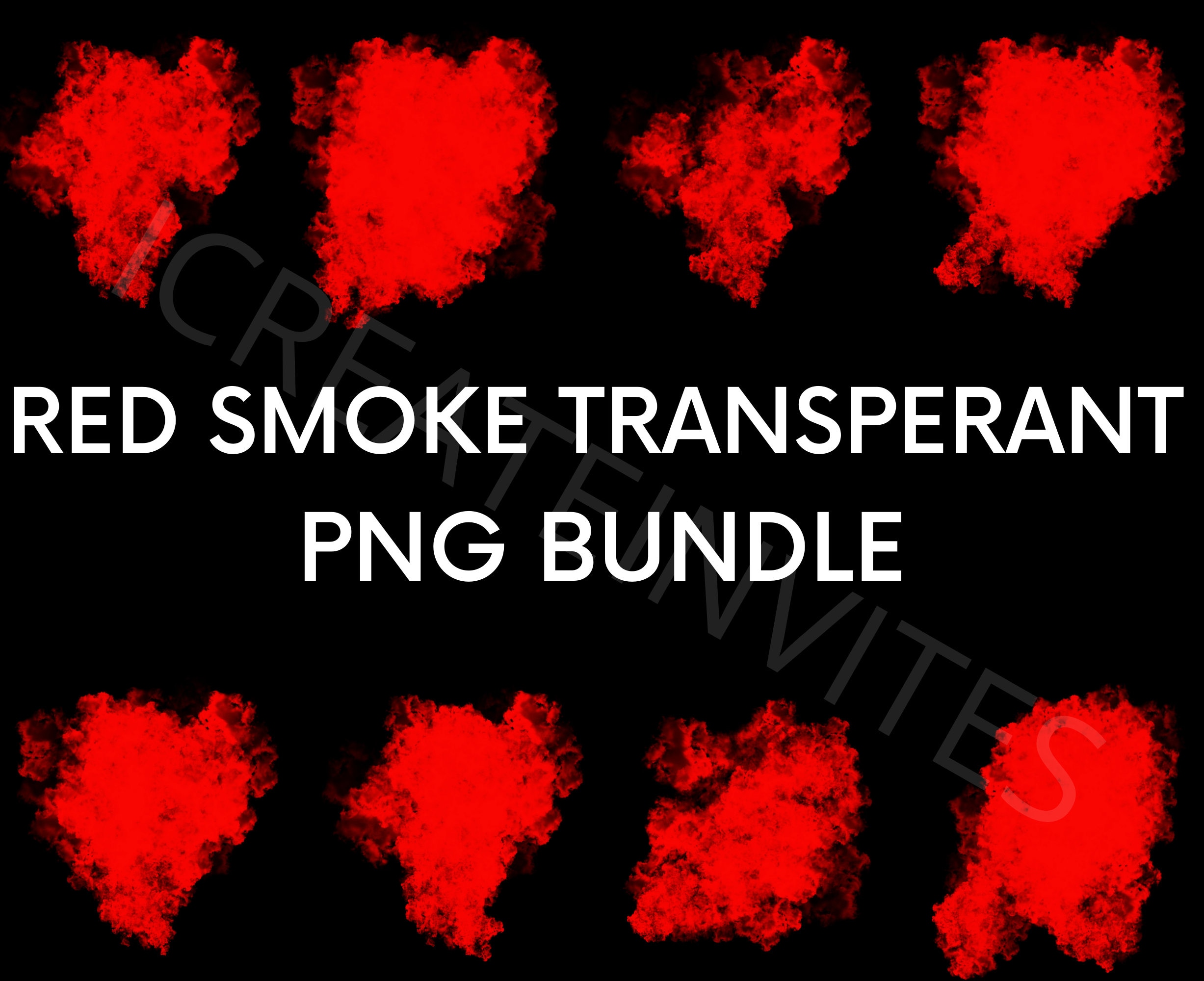 Red Smoke Cloud Overlay Bundle Transparent Background Png File - Etsy