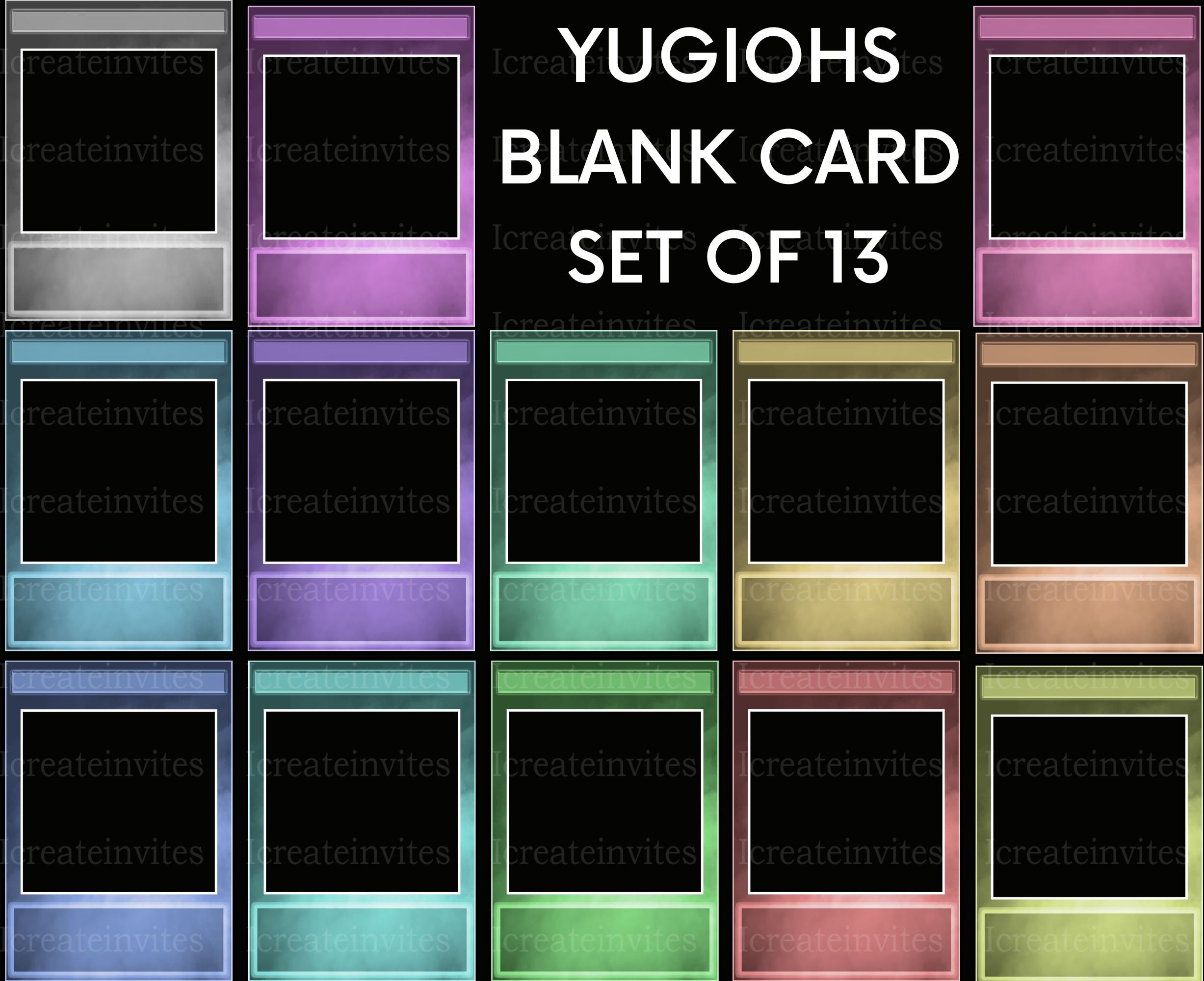 Blank Mtg Card YUGIOHS Cards PNG File Set of 13 - Etsy