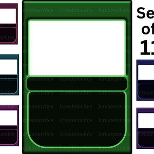 Blank Trading Card Template Transparent Background Png File Set of 11 ...