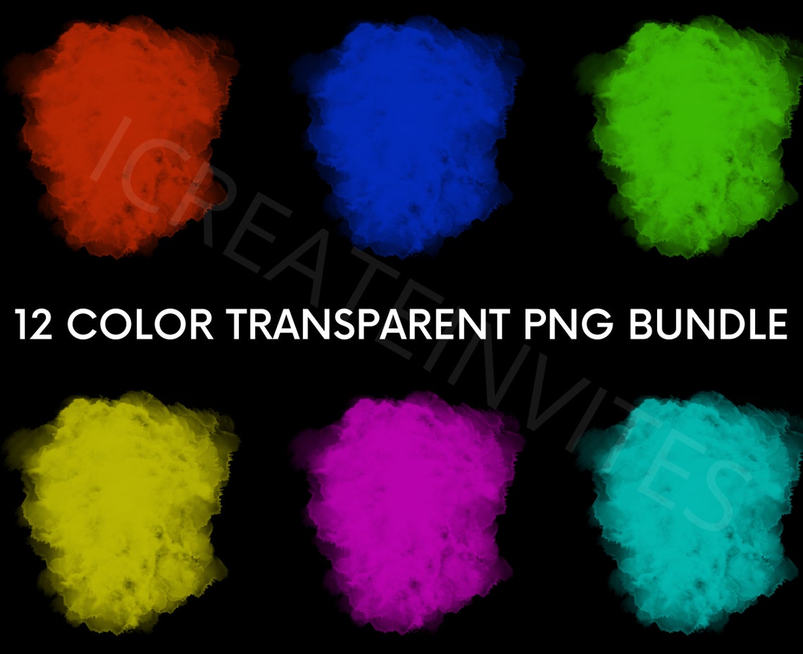 Smoke Png Smoke Bomb Transparent Background Bundle of 12 Color - Etsy