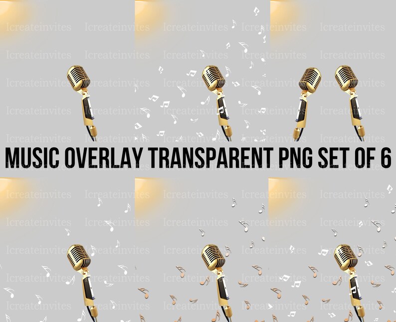 Music Overlay Png Singing Concert Transparent Overlays Png Set - Etsy