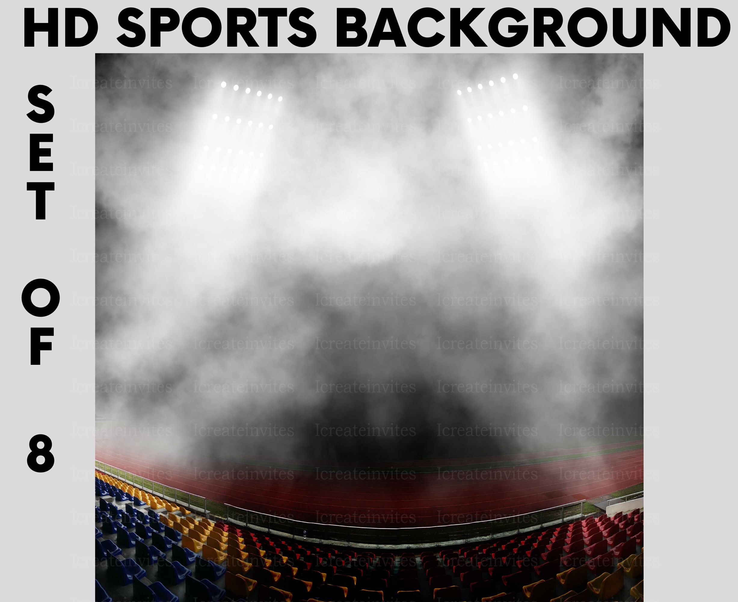 Smokey Sports Stadium Background: HD Digital Backdrop (5000x5000 Pixels ...