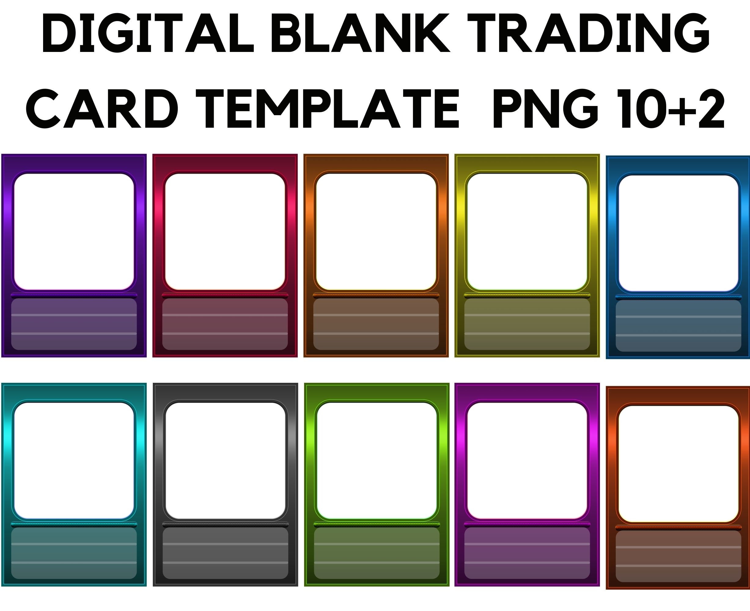 Blank Trading Card Template Instant Digital Download Png File - Etsy