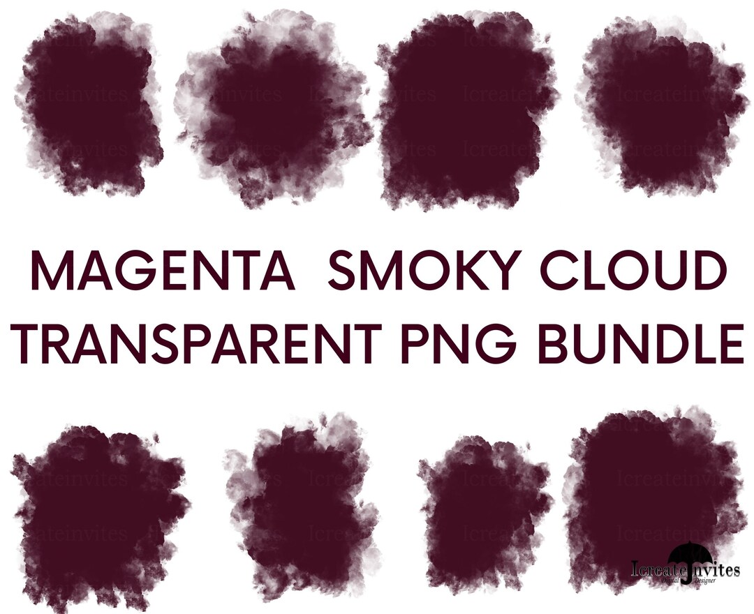 Smoke Png Magenta Color Transparent Background Png File - Etsy