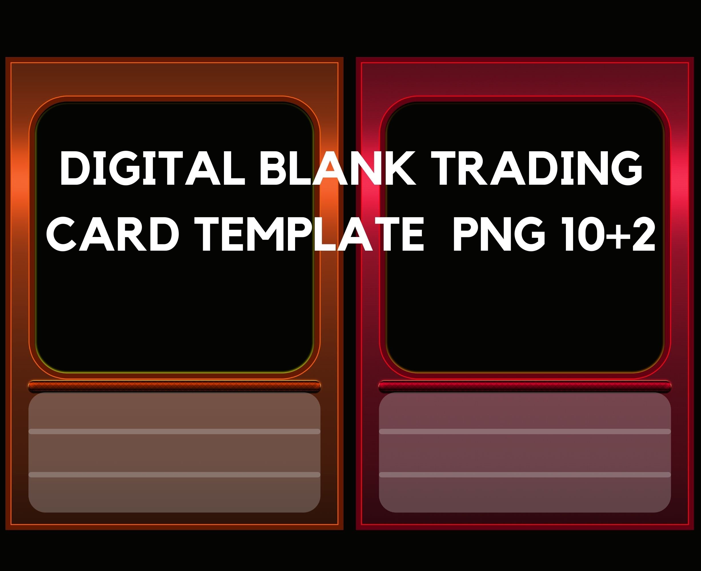 Blank Trading Card Template Instant Digital Download Png File With ...