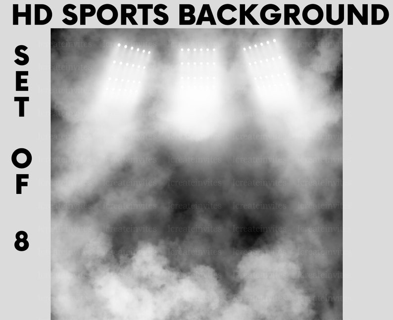 Smokey Sports Stadium Background: HD Digital Backdrop (5000x5000 Pixels ...