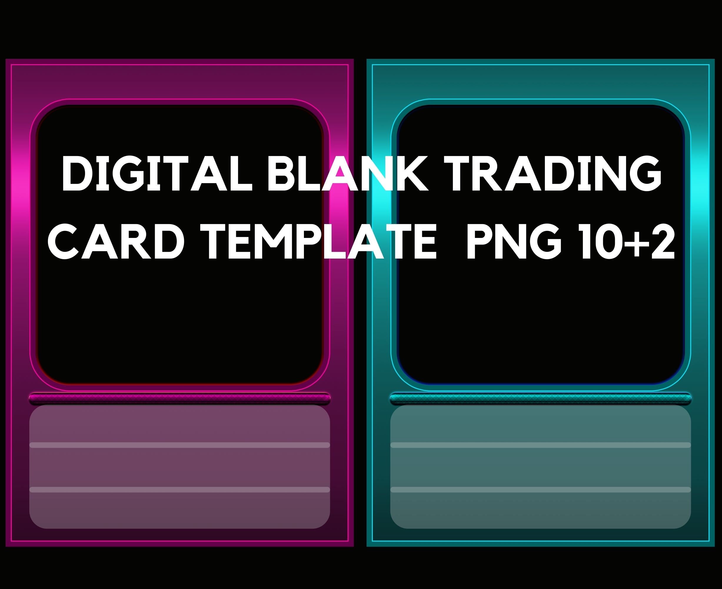 Blank Trading Card Template Instant Digital Download Png File - Etsy