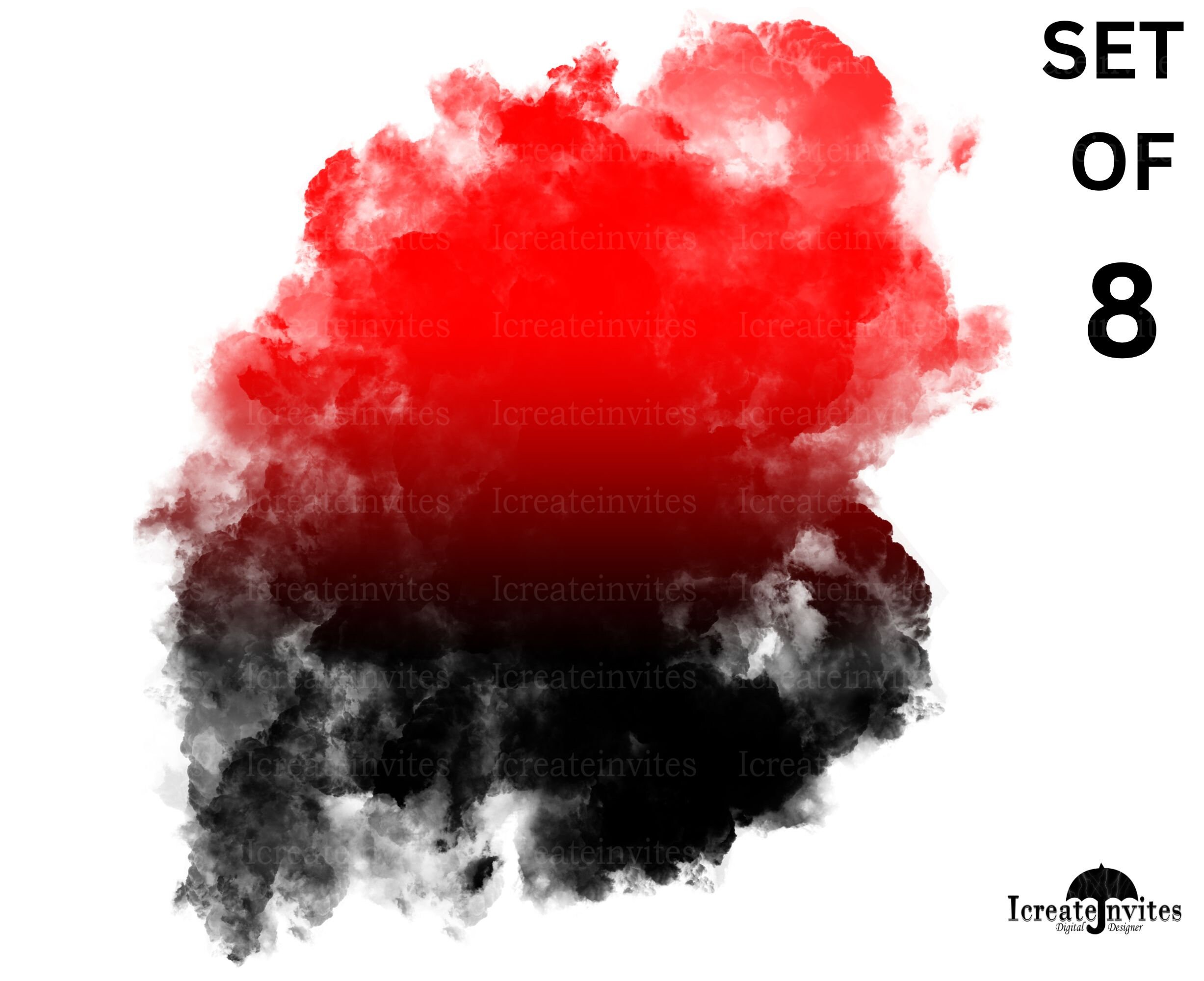 Red Black Smoke Png Photo Editing Overlay With Transparent Background ...