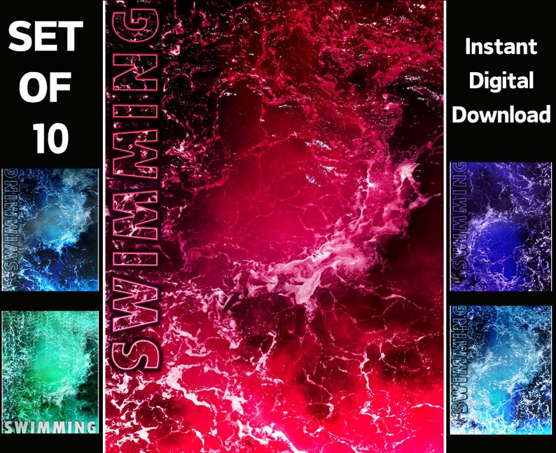 Swimming Poster Background, Athlete Sports Backdrop (digital Download ...