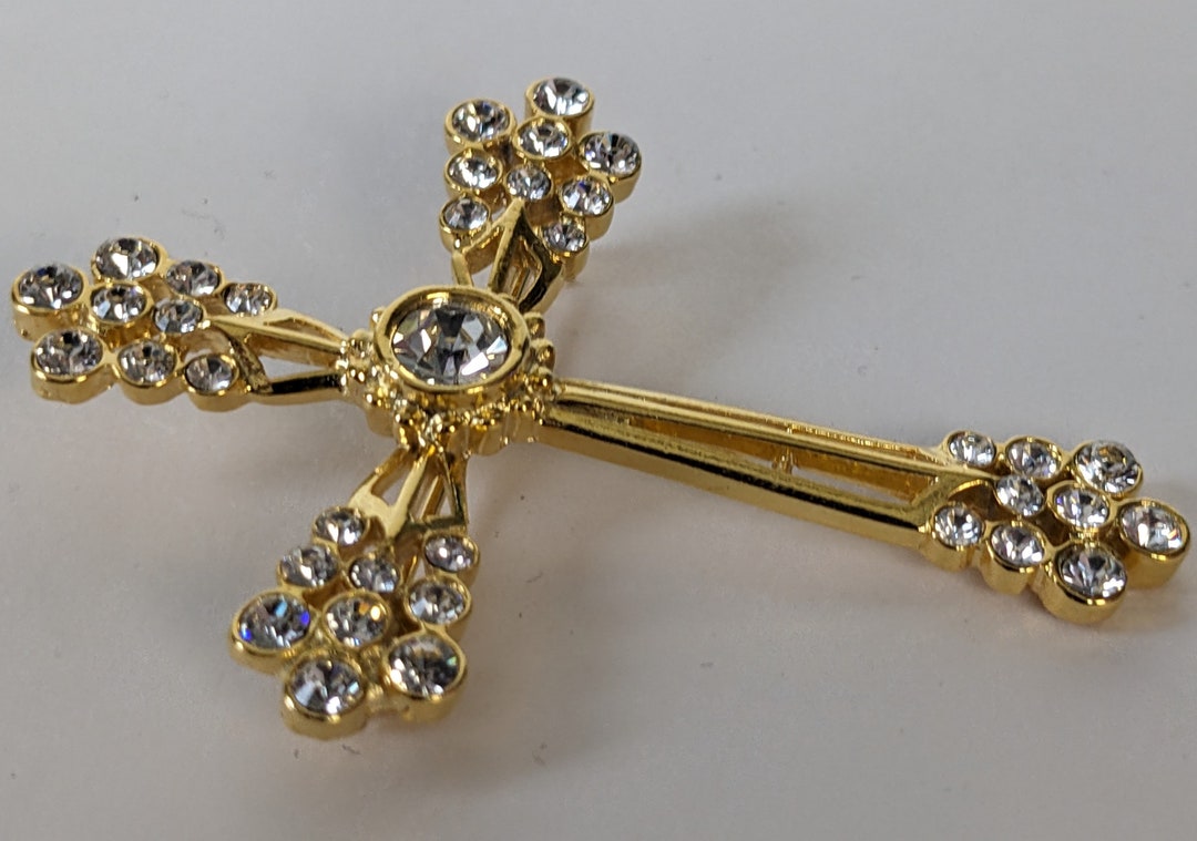 Vintage Camco Signed Cross Brooch Pin Symbols of Spirit Made in USA ...