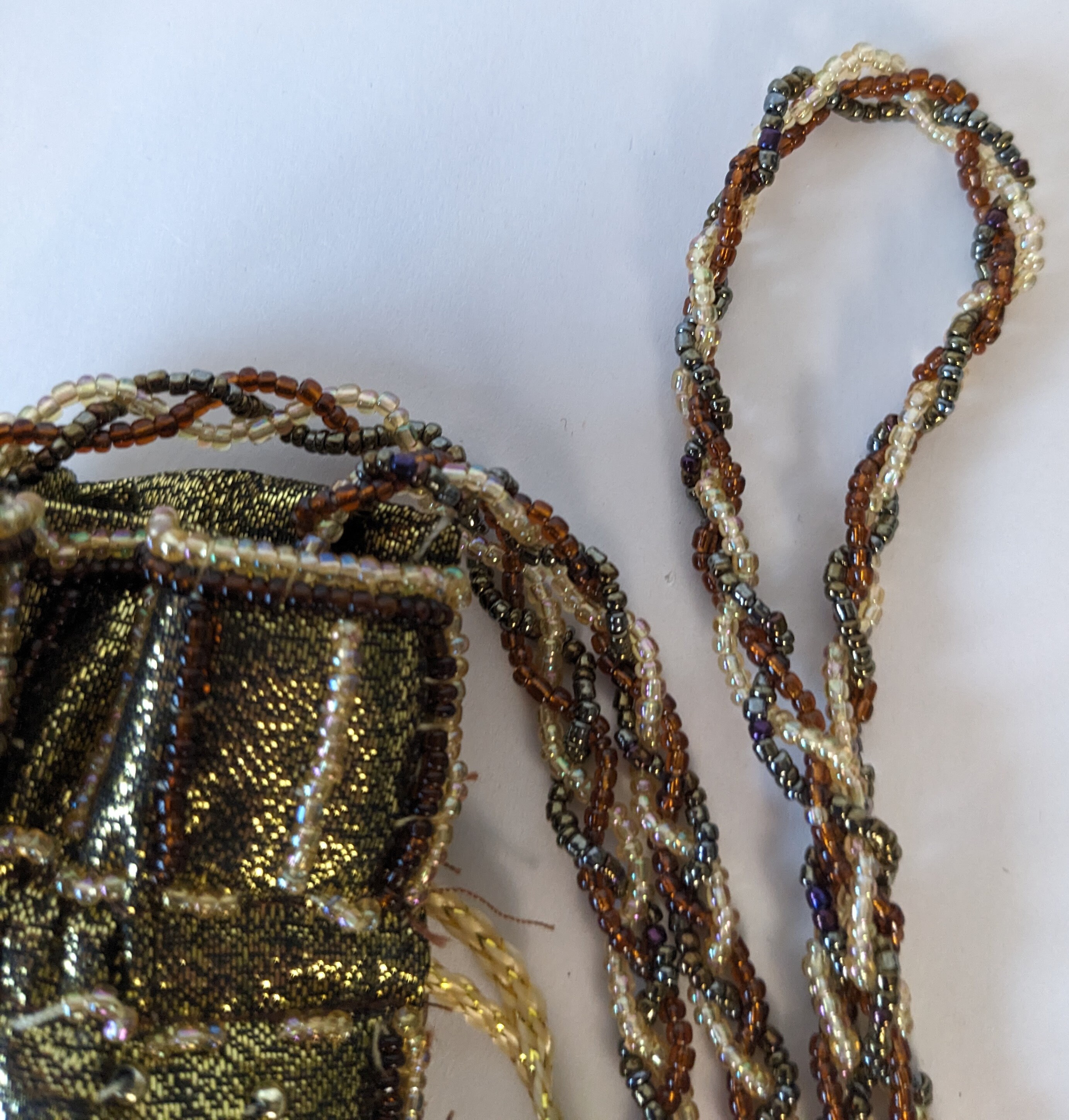 Small Beaded Potli Bag Drawstring Bag Satin Lined Pouch Bag Coin Purse ...