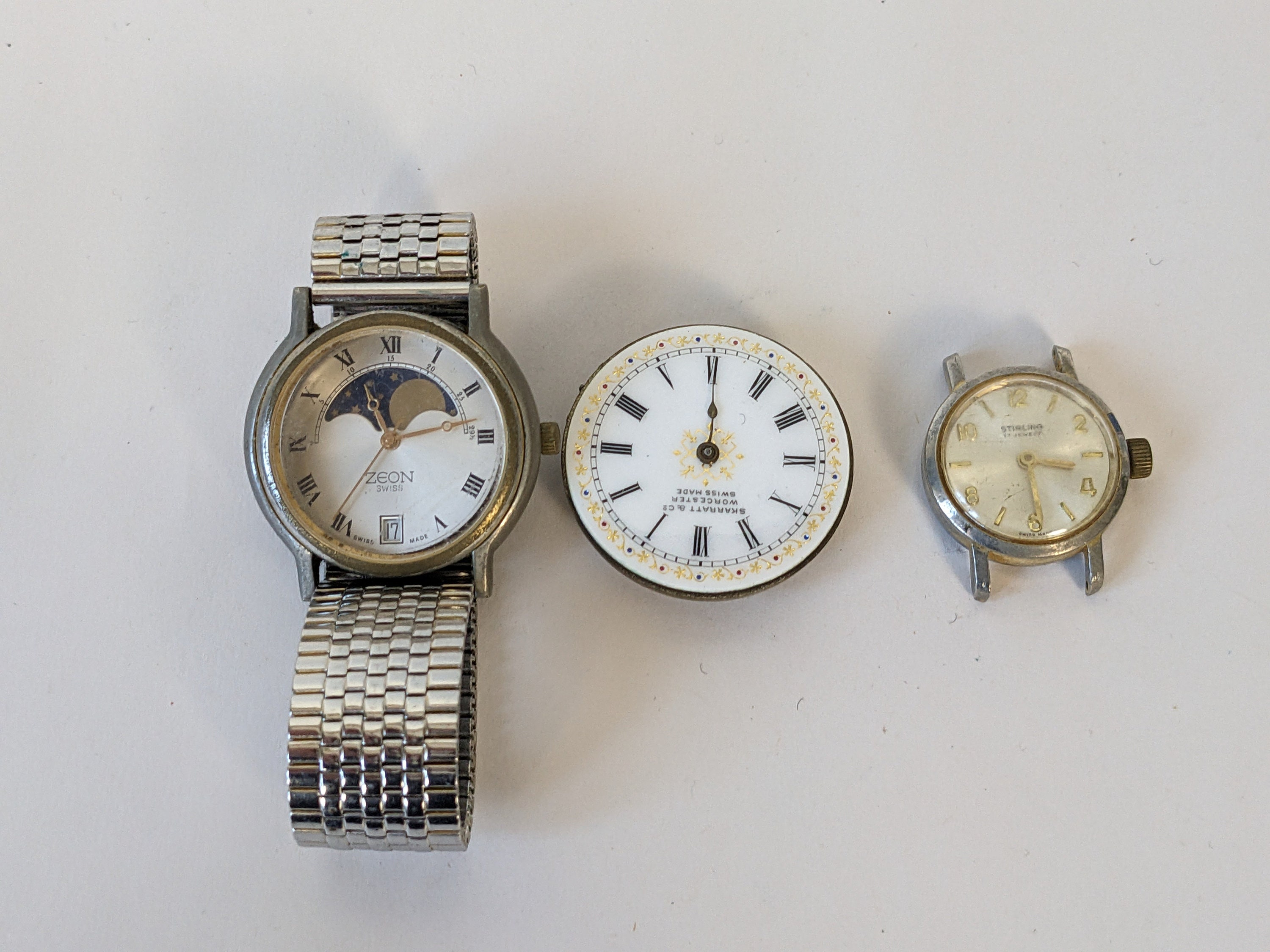 Job Lot of 3 Antique and Vintage Swiss Watch Movements for Spares ...