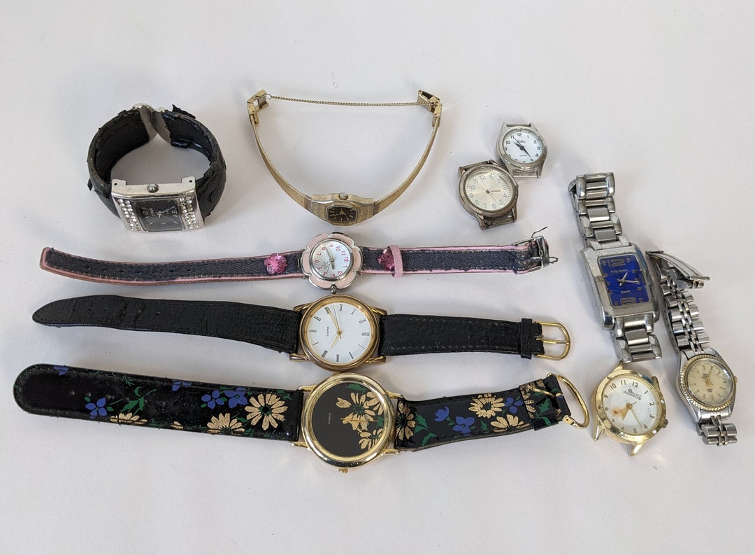 Job Lot of 10 Vintage Watches Not Working Movements for Spares Repairs ...