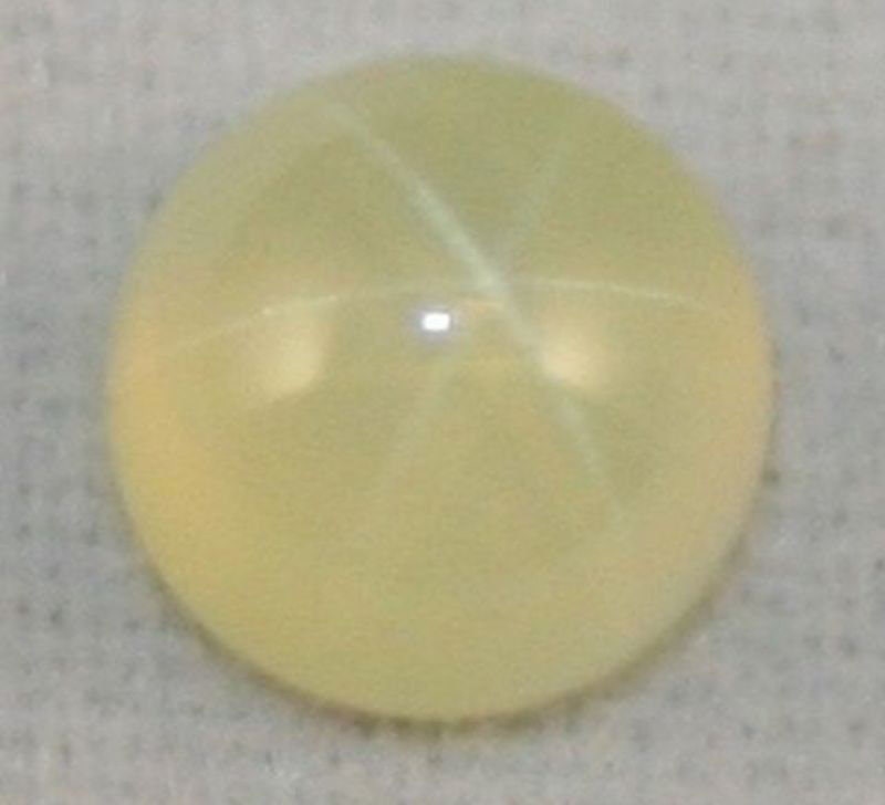 Lab Grown Yellow Star Sapphire Loose Gemstone 5mm Round Gem Cabochon 0 ...