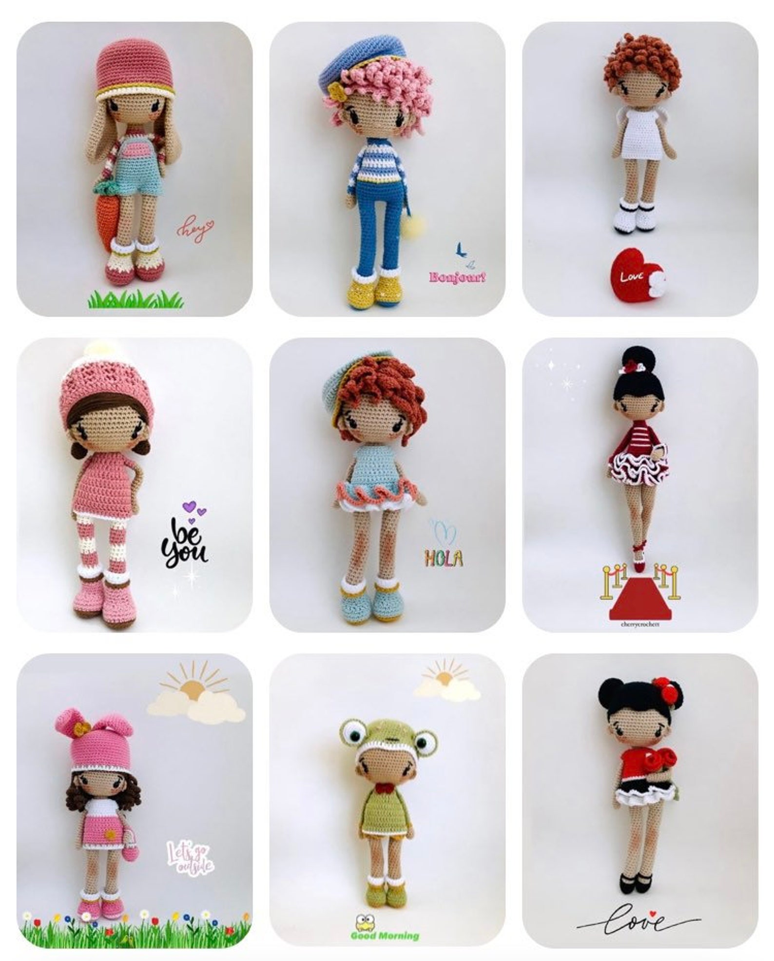 Crochet Pattern Be You Doll Cherrycrochett PDF. Amigurumi - Etsy