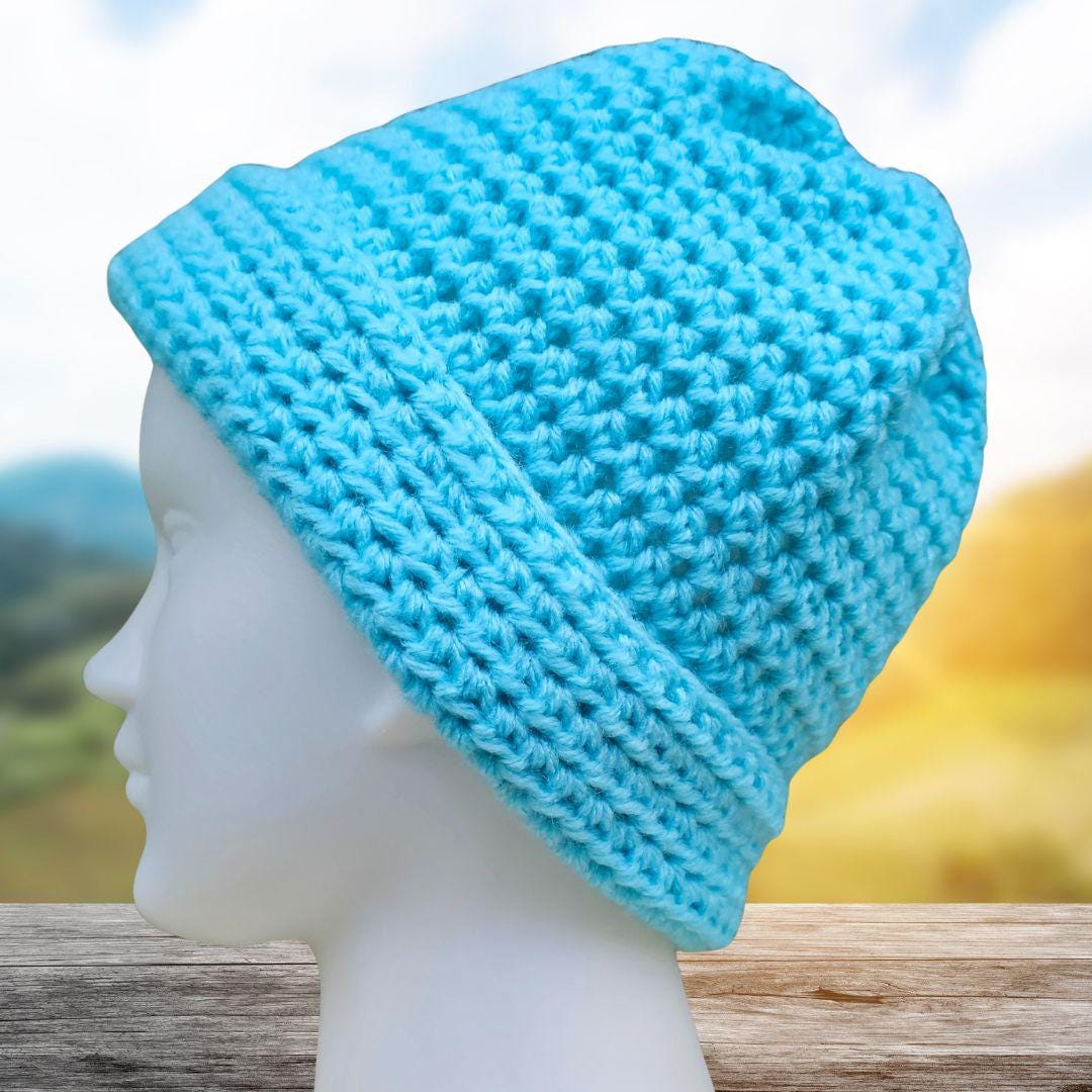 Easiest Crochet Hat Pattern Pdf Absolute Beginner Simple Beanie