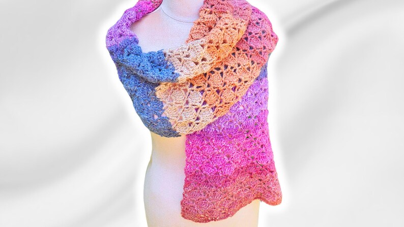 Diamond Cupcake Crochet Scarf Pattern: Easy Beginner DIY (PDF Pattern ...
