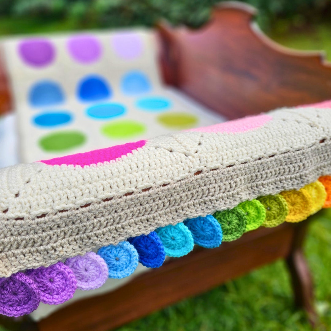 Polka Dot Crochet Bed Runner Pattern: Colorful Home Decor (PDF Pattern ...