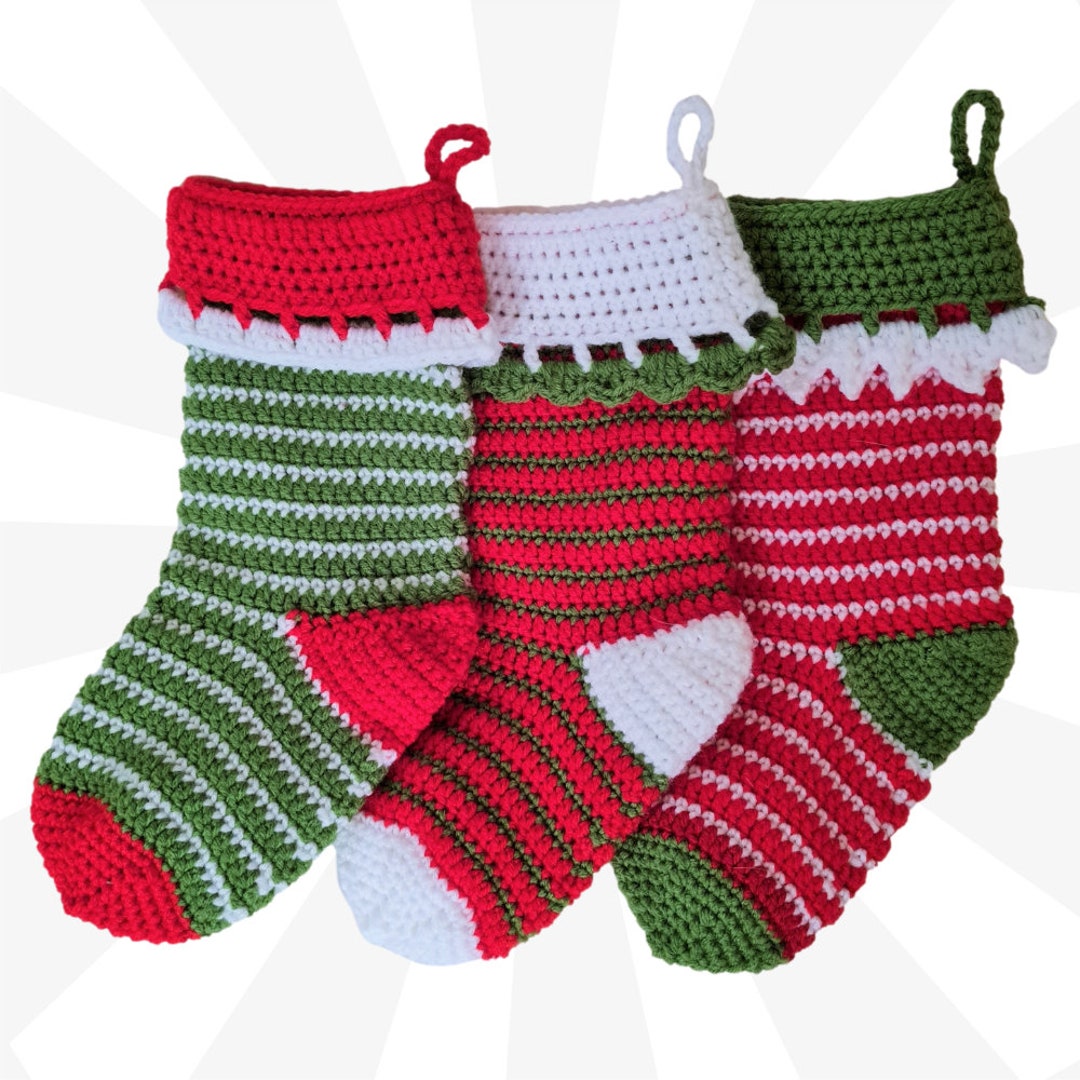 Easy Crochet Christmas Stockings - Etsy