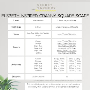 Granny Square Scarf Crochet Pattern: Elsbeth Inspired DIY Accessory ...