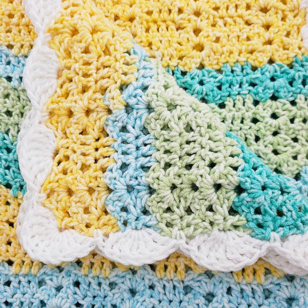 Wandering Granny Crochet Blanket Pattern: Easy One-row Repeat (PDF ...