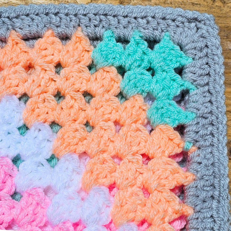 Diagonal Granny Stitch Blanket Crochet Pattern: Easy Flat Border (PDF ...