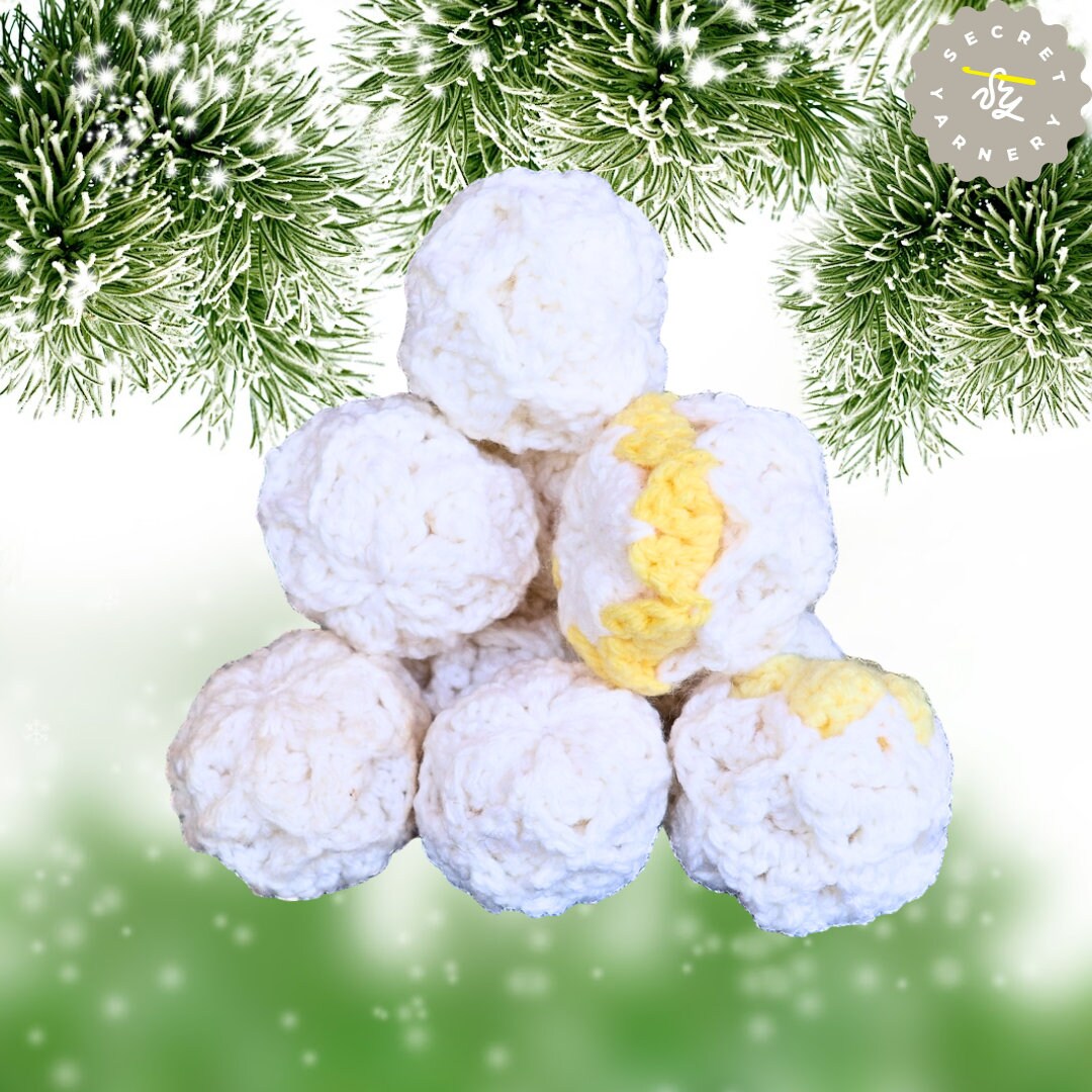 Indoor Crochet Snowballs, DIY Winter Decor Pattern, Fun Craft Project ...